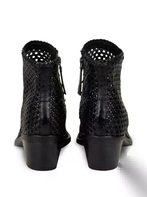 ZOLFO Interwoven Leather Ankle Boots