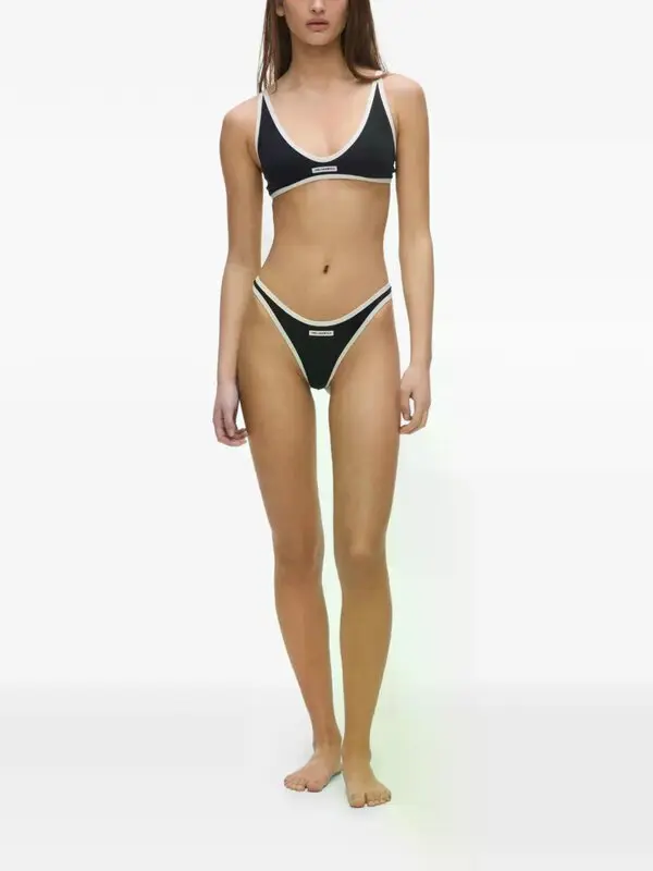 Karl Lagerfeld Logo-patch Contrast-trim Thong
