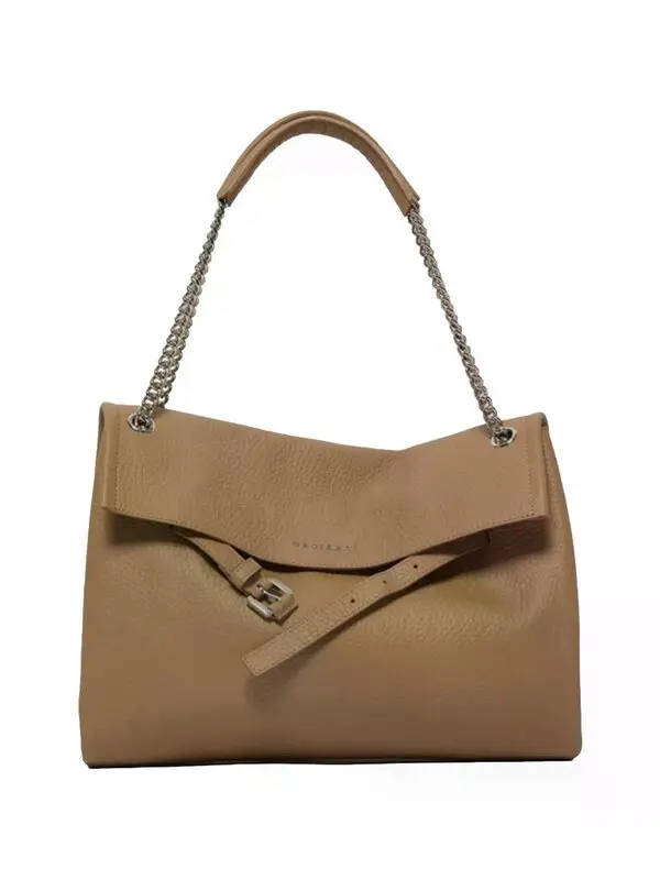 ORTIGNI Medium Venus Leather Tote Bag - Neutrals
