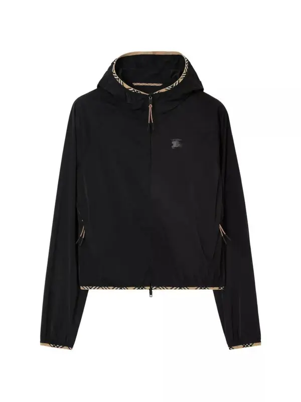 Burberry Stretch Nylon Hooded Jacket - Black