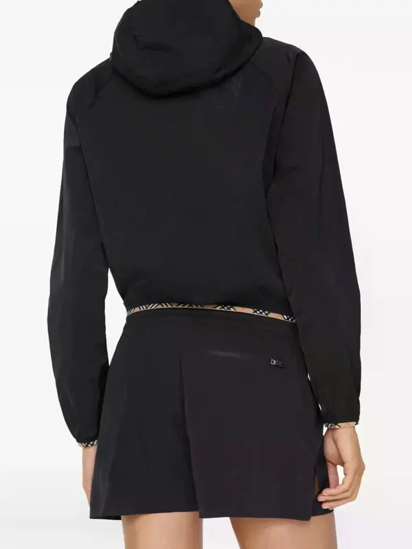 Burberry Stretch Nylon Hooded Jacket - Black