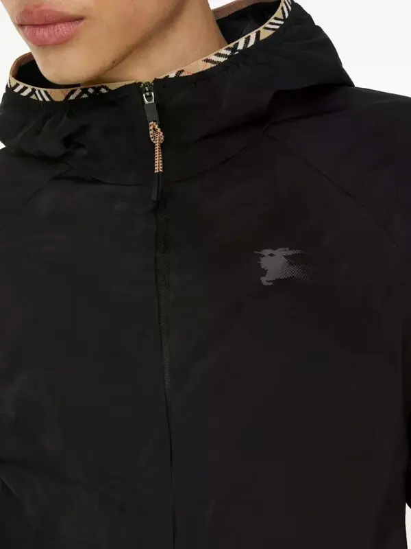 Burberry Stretch Nylon Hooded Jacket - Black