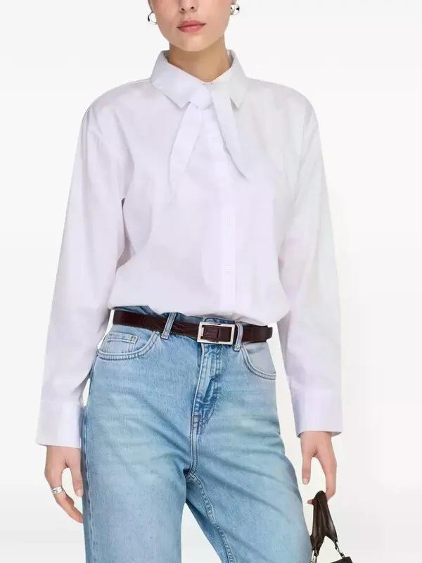 JACQUELINE DE YONG Tie-neck Button-down Shirt