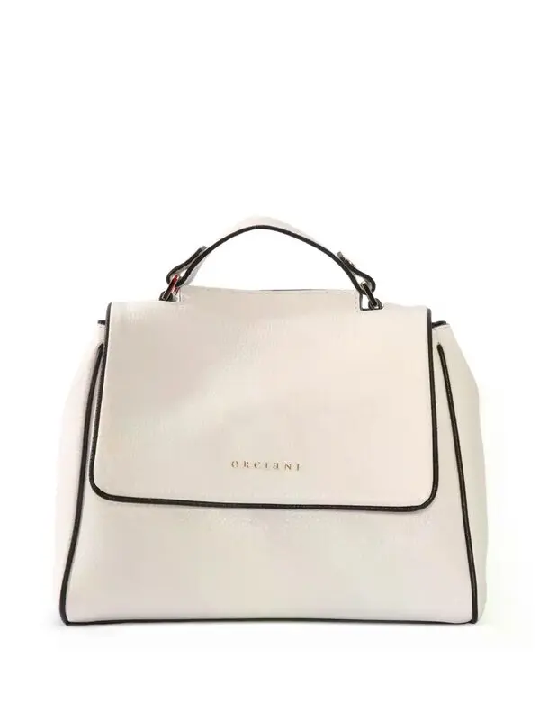 ORTIGNI Small Sveva Top-handle Leather Shoulder Bag - White