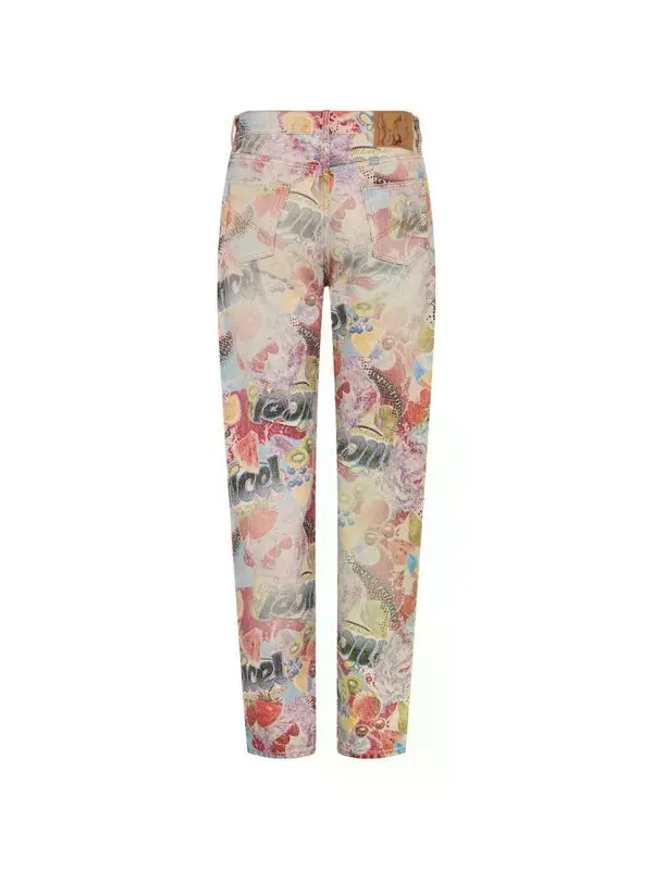 Martine Rose Printed Five-pocket Jeans