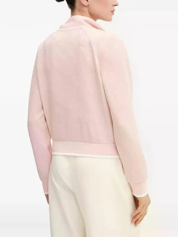 Guess Textured Zip-up Sweatshirt - Pink