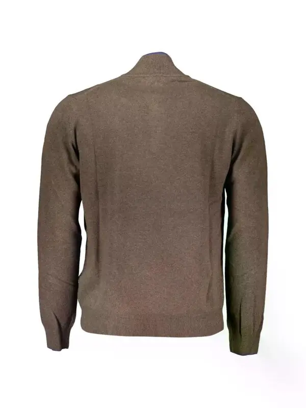 HARMONT & BLAINE Half-zip Cotton Sweater - Brown