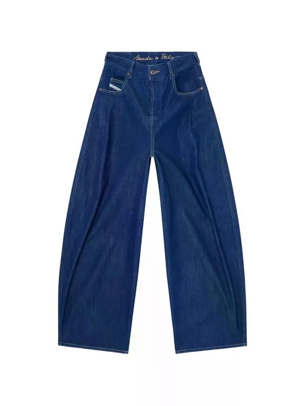DIESEL® D-khelz High Waist Relaxed Fit Barrel Leg Jeans - Blue