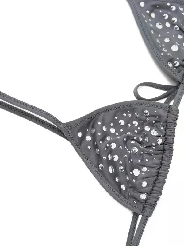 Gimaguas Gaia Crystal-embellished Bikini Top