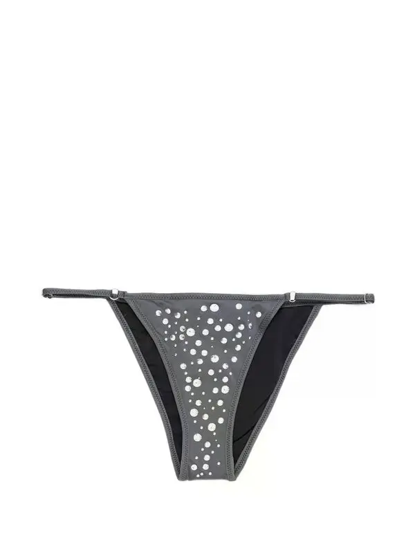 Gimaguas Gaia Crystal-embellished Bikini Bottom - Grey