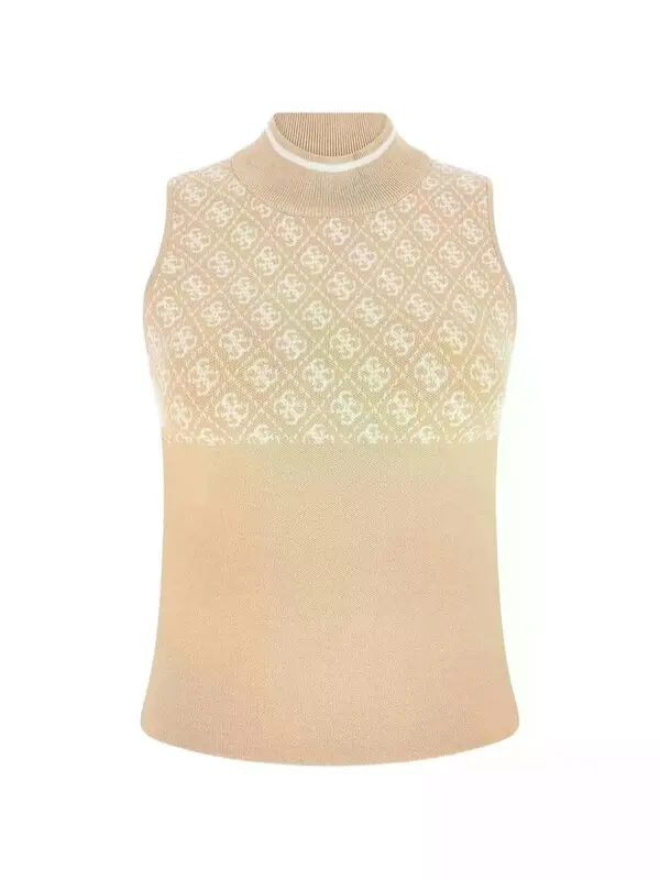 Guess Logo Pattern Sleeveless Top