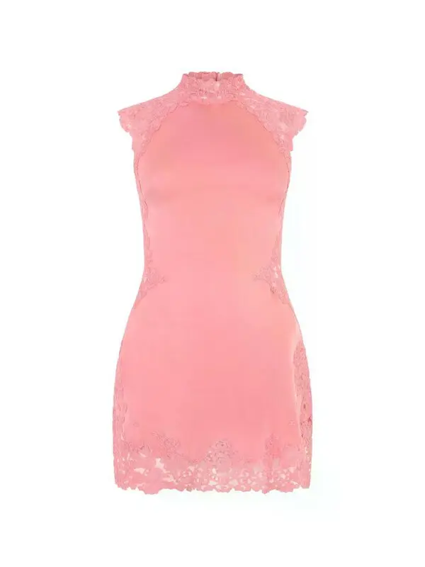 Cult Gaia Riti Lace-paneled Mini Dress - Pink