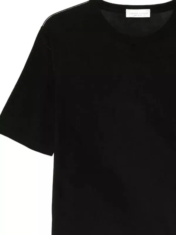 ROBERTO COLLINA Knitted T-shirt - Black