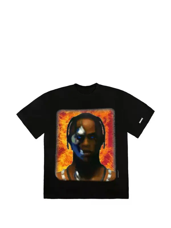 TRAVIS SCOTT X Fortnite T-3500 Portrait T-shirt - Black