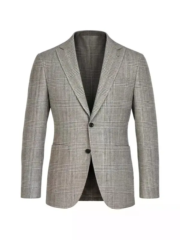 SARTORIO NAPOLI Prince Of Wales Sport Blazer - Brown