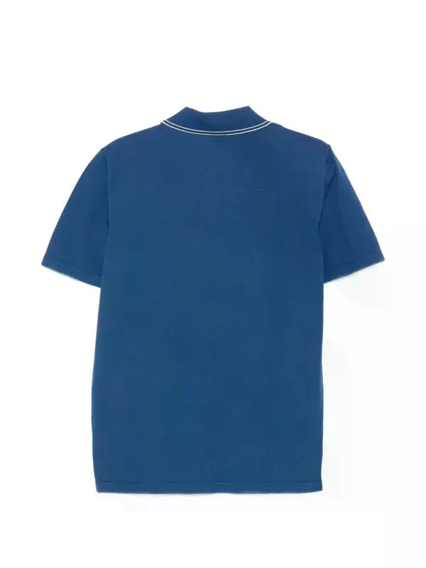 A.p.c. Logo-embroidered Polo Shirt - Blue