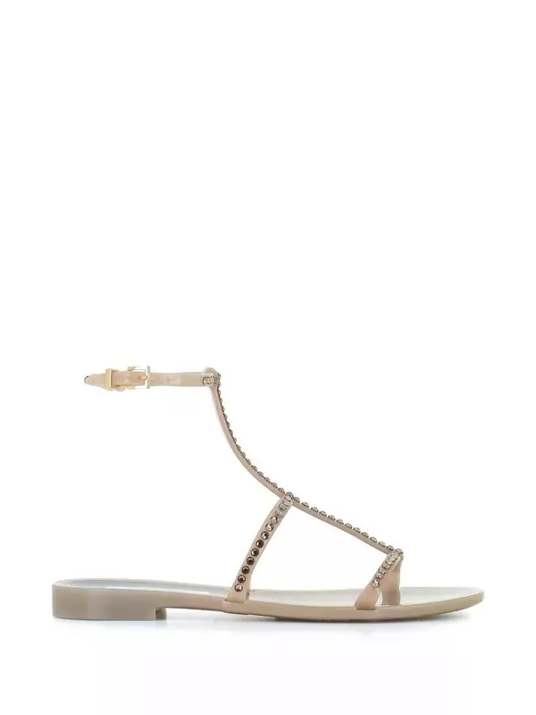 Menghi James Crystal-embellished T-bar Sandals