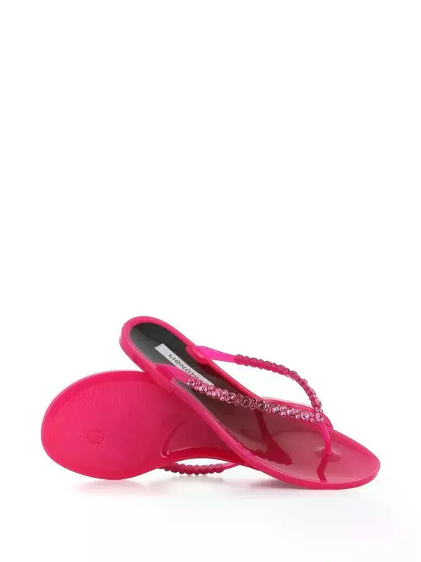 Menghi Crystal-embellished Flip-flops