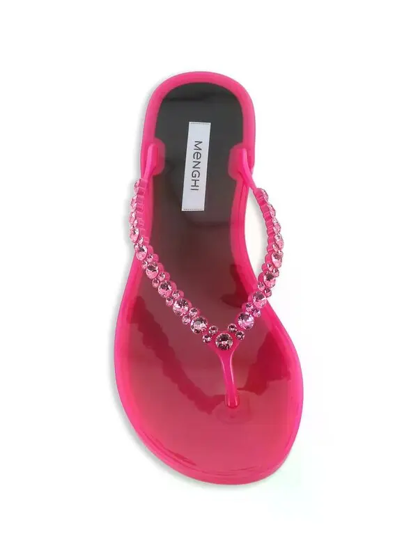 Menghi Crystal-embellished Flip-flops