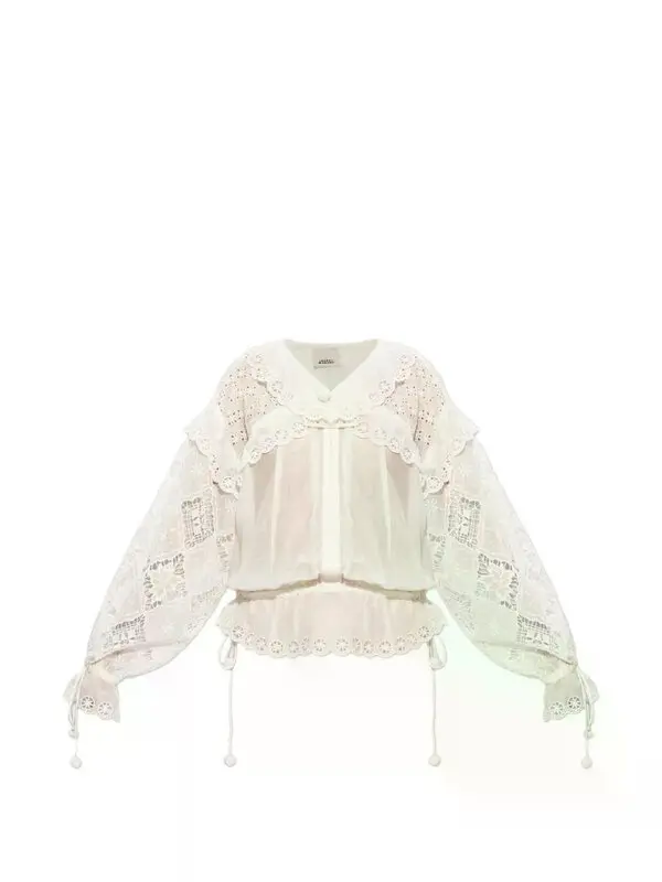 Isabel Marant Étoile Broderie-anglaise Drawstring Blouse