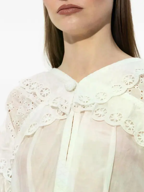 Isabel Marant Étoile Broderie-anglaise Drawstring Blouse