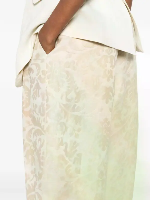 UMA WANG Jacquard Pleated Trousers