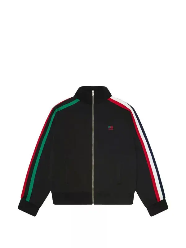 DENIM TEARS Zip Up Track Jacket - Black