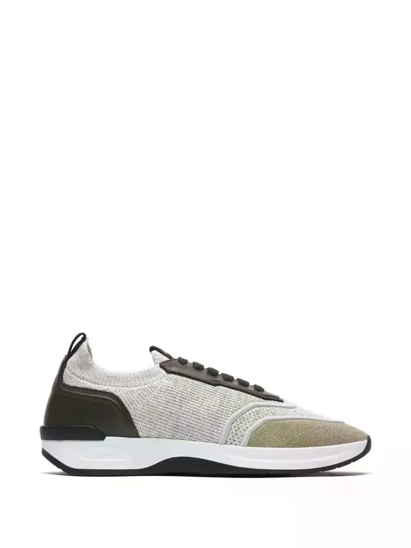 Brioni Silk Sneakers - Neutrals