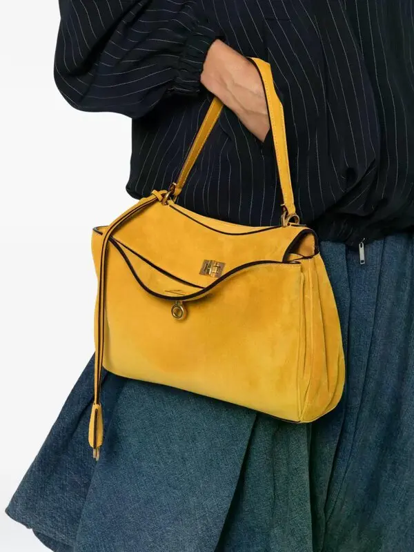 Balenciaga Small Rodeo Suede Tote - Yellow