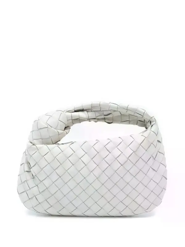 Bottega Veneta 2012-2025 Mini Nappa Intrecciato Jodie Hobo Bag - White