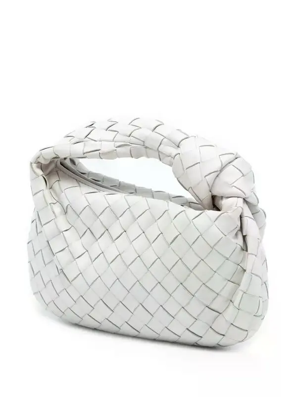 Bottega Veneta Mini Nappa Intrecciato Jodie Hobo Bag - White