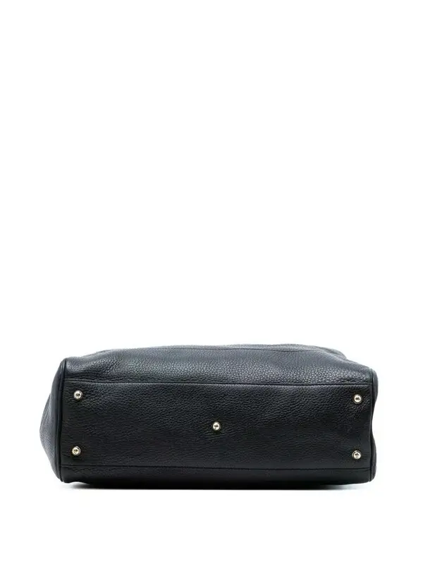 Gucci Leather Bamboo Diana Tote Bag - Black