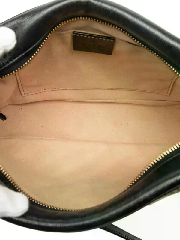 Gucci Gg Marmont Canvas And Leather Crossbody Bag - Neutrals