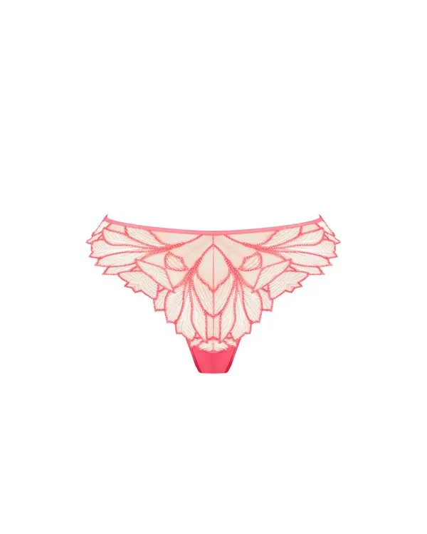 Bluebella Eden Sheer Thong Lemonade/white - Pink
