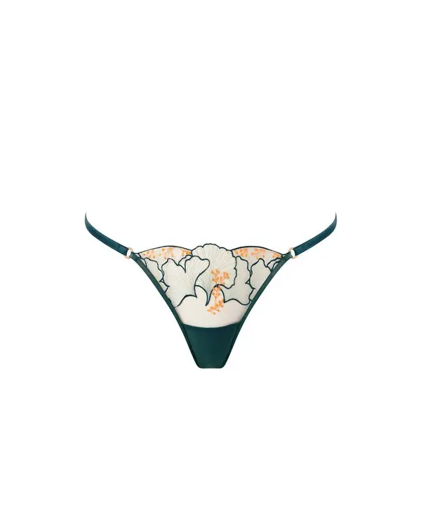 Bluebella Gianna Sheer String Thong /orange - Green