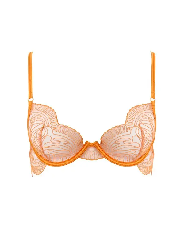 Bluebella Leliana Embroidered Plunge Bra Peel - Orange