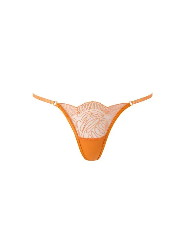 Bluebella Leliana Embroidered String Thong - Orange