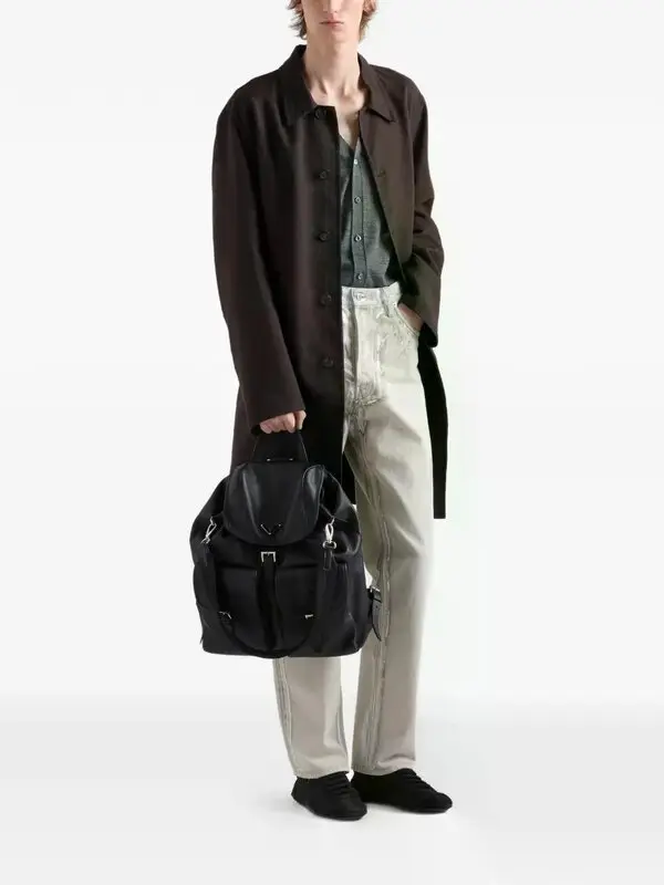 Prada Leather Backpack - Black