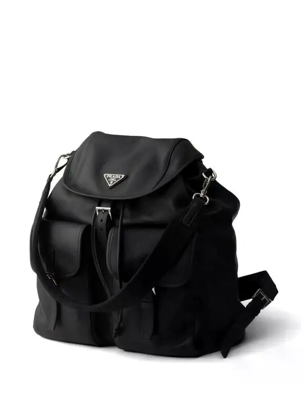 Prada Leather Backpack - Black