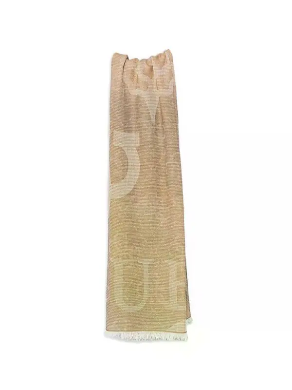 Guess Arnela Logo-print Cotton Shawl - Neutrals