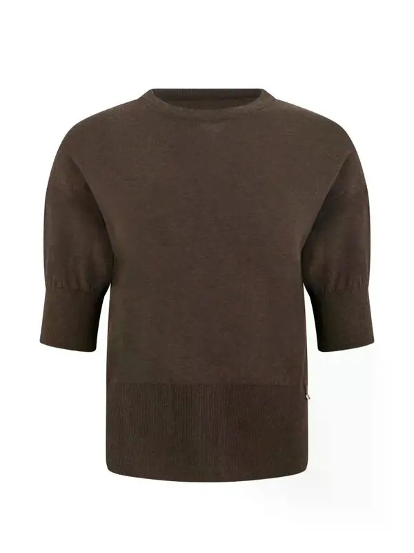 Herno Fine-knit Short-sleeve Top - Brown