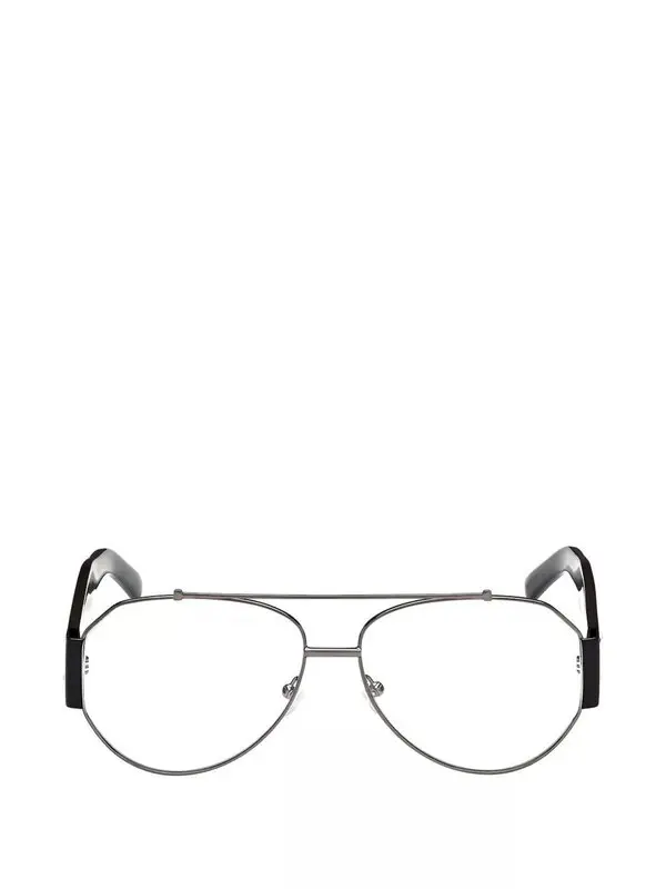 Mcm Double-bridge Pilot-frame Glasses - Silver