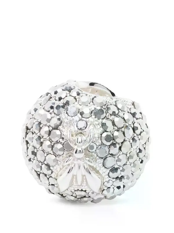 Patrizia Pepe Crystal-embellished Sphere Ear Cuff - Silver