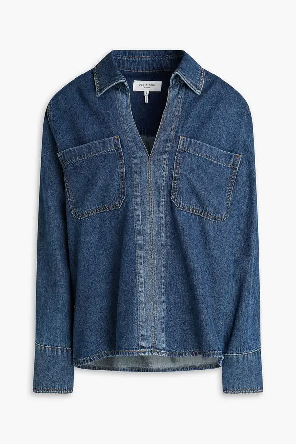 Rag & Bone Channing Denim Shirt - Dark Denim