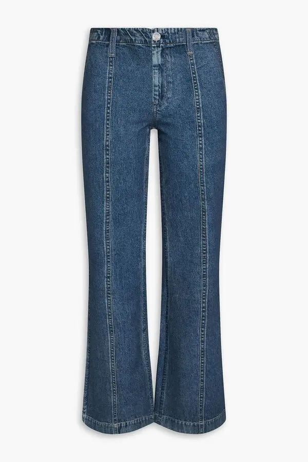 Rag & Bone Miramar Olivia Denimeffect Print Ponte Bootcut Pants - Navy