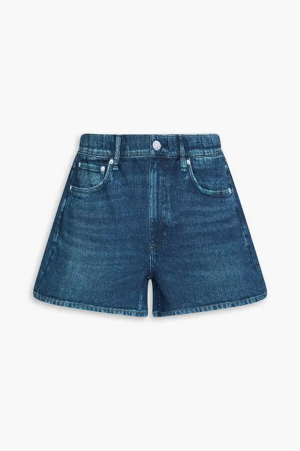 Rag & Bone Miramar Denim-effect Cotton-terry Shorts