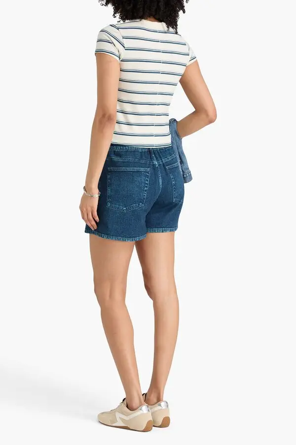 Rag & Bone Miramar Denim-effect Cotton-terry Shorts