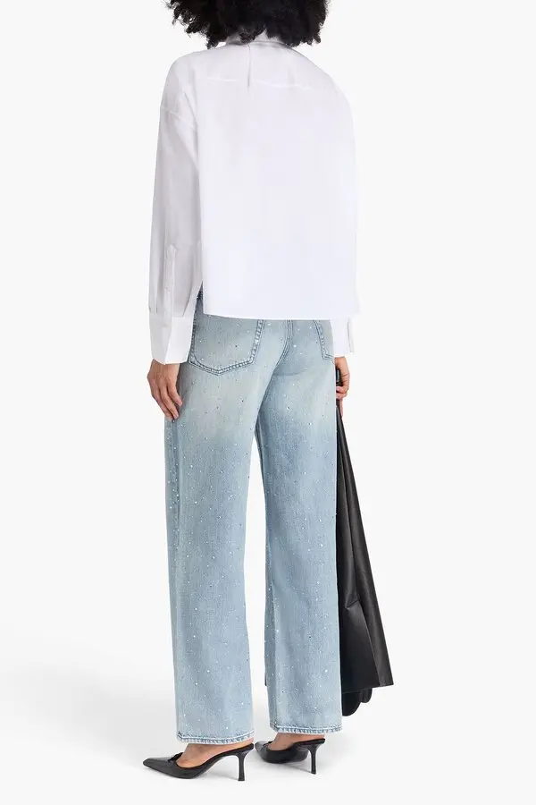 Rag & Bone Martha Cropped Cotton-poplin Shirt