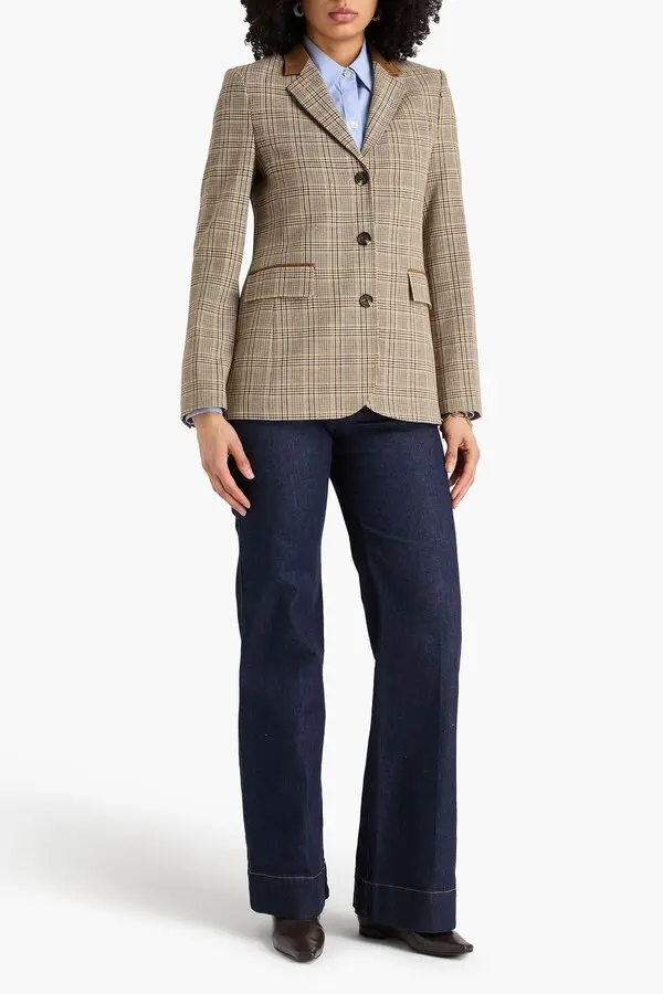 Rag & Bone Evia Houndstooth Wool-blend Tweed Blazer