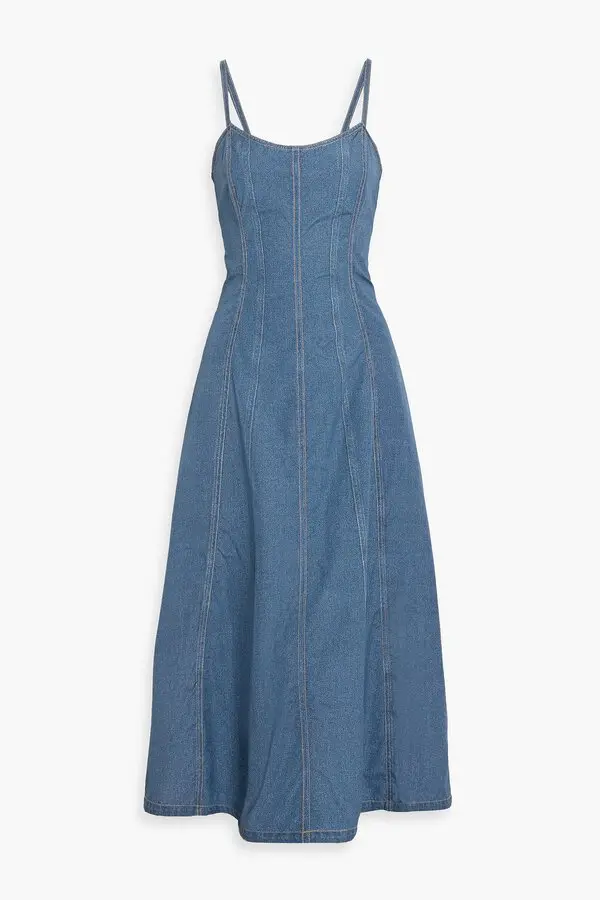 Rag & Bone Miramar Denim Effect Cotton Midi Dress